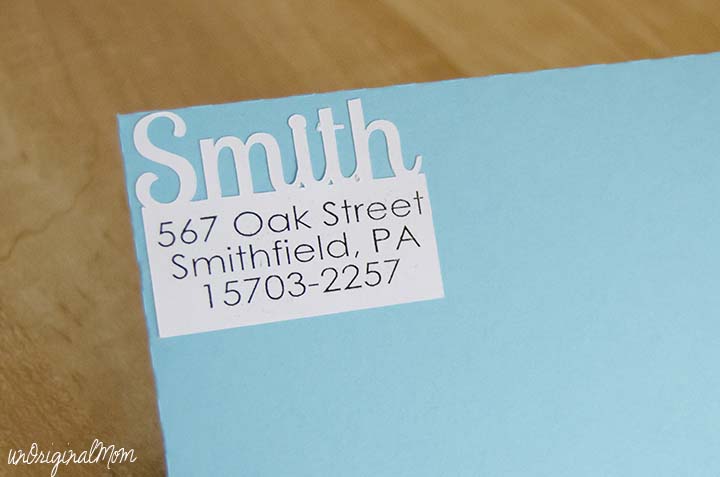 DIY Return Address Labels UnOriginal Mom