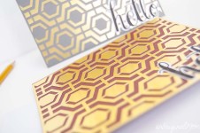 Easy Geometric Cards with Gold Foil - unOriginal Mom