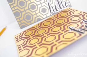 Easy Geometric Cards with Gold Foil - unOriginal Mom