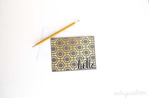 Easy Geometric Cards with Gold Foil - unOriginal Mom