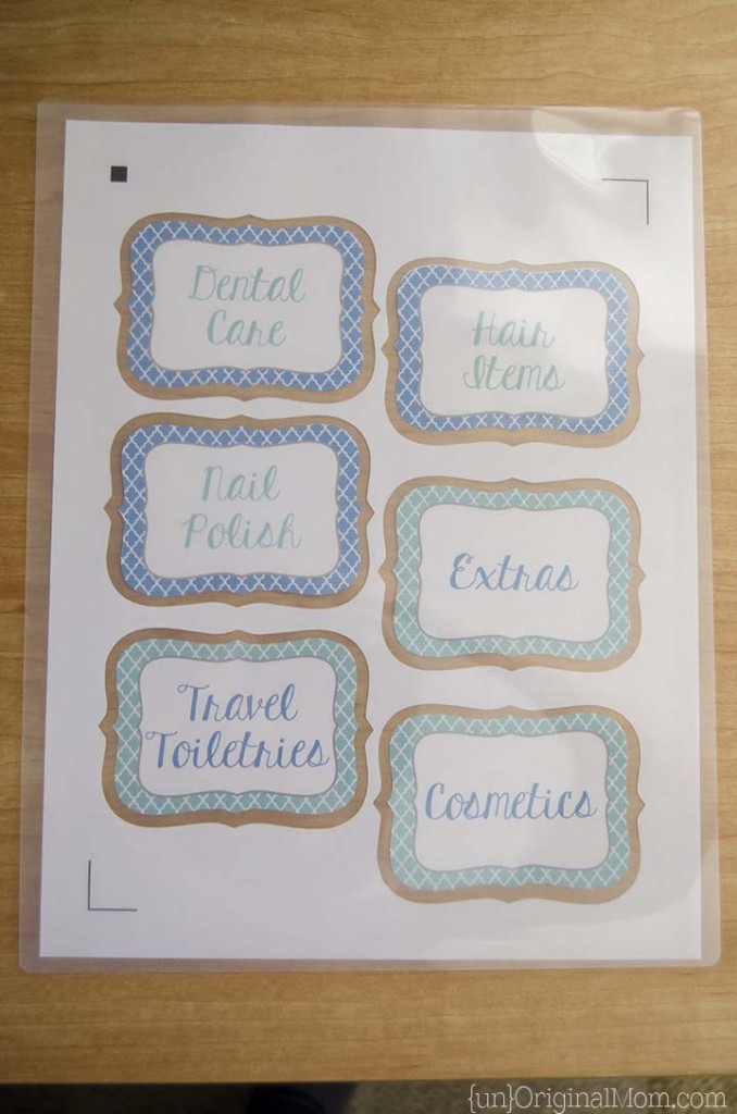 Laminated Labels with your Silhouette - unOriginal Mom