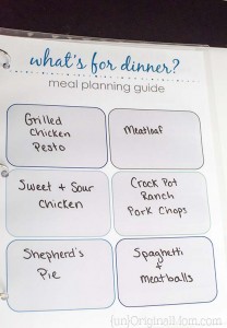 Free Printable Flexible Meal Planning Guide - unOriginal Mom