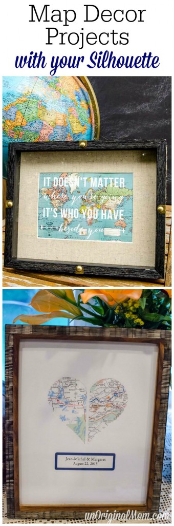 Map Themed Decor with your Silhouette - unOriginal Mom