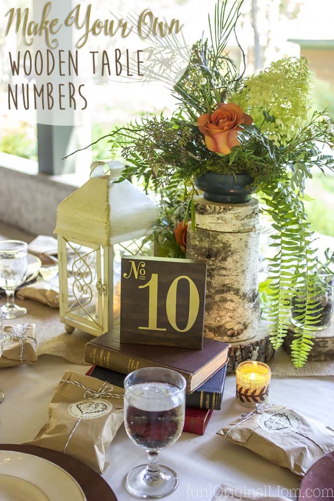 DIY Wood Table Numbers for a Wedding - unOriginal Mom