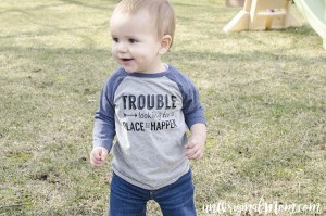 Toddler "Trouble" Shirt - with free cut file and GIVEAWAY! - unOriginal Mom