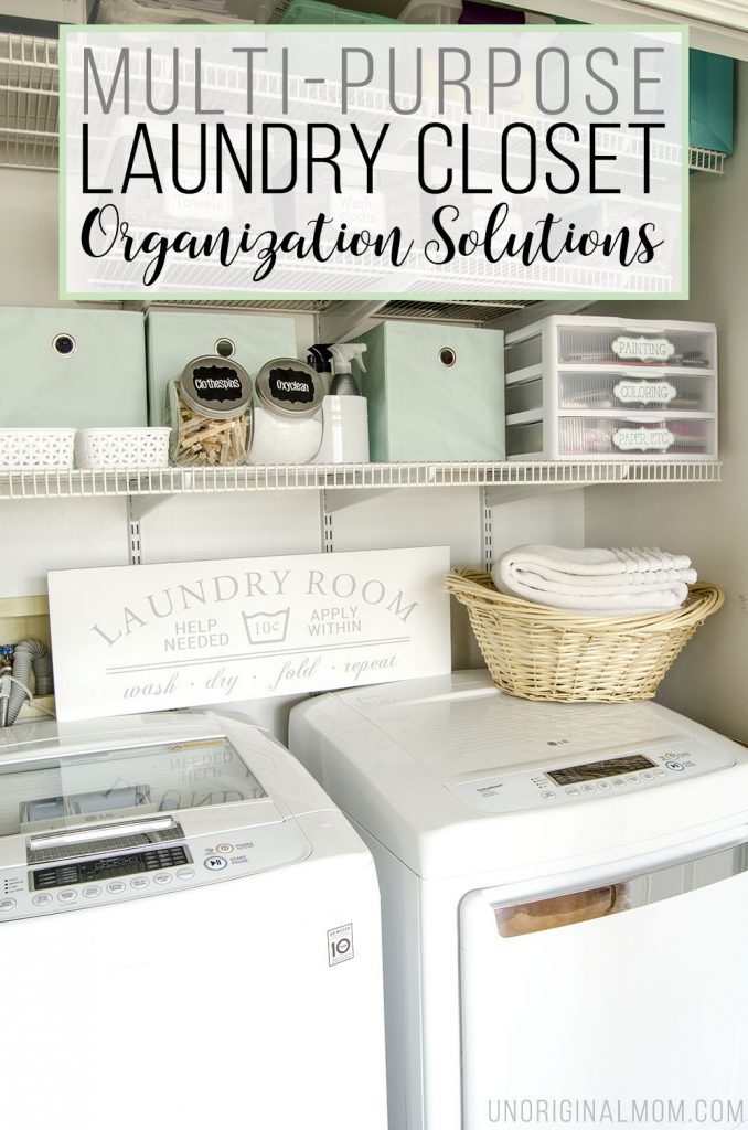 Multi-Purpose Laundry Closet Organization Solutions - unOriginal Mom