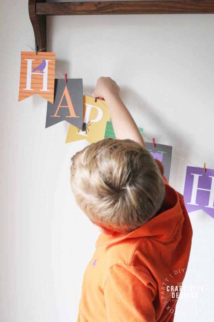 Free Printable Colorful Halloween Banner - unOriginal Mom