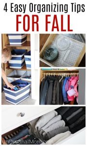 4 Easy Organizing Tips for Fall - unOriginal Mom