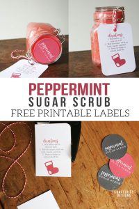 DIY Peppermint Sugar Scrub + Printable Labels - unOriginal Mom