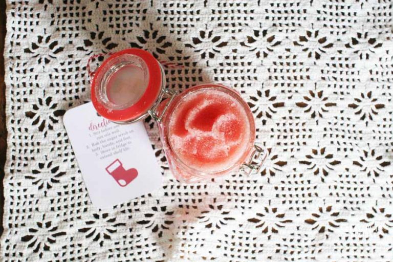 DIY Peppermint Sugar Scrub + Printable Labels - unOriginal Mom