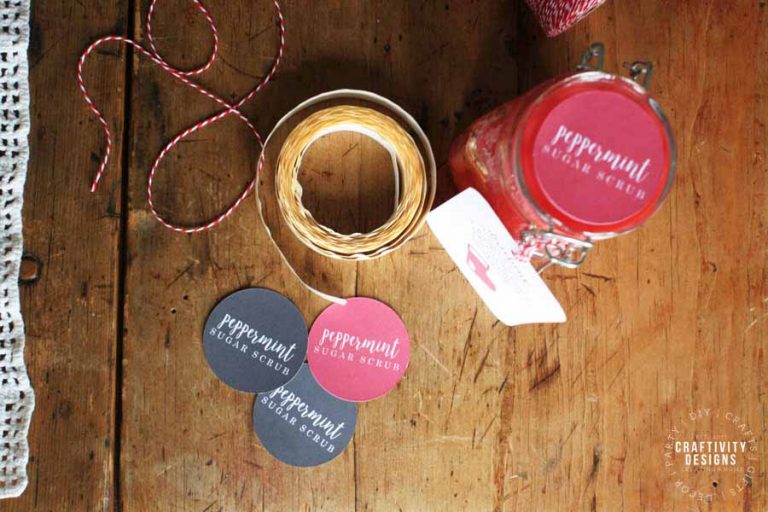 DIY Peppermint Sugar Scrub + Printable Labels - unOriginal Mom