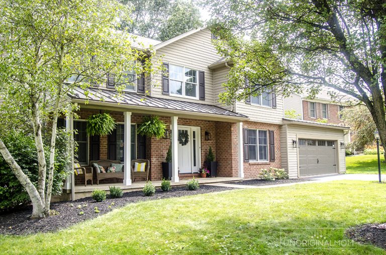 90s Colonial Exterior Renovation - AFTER! - unOriginal Mom